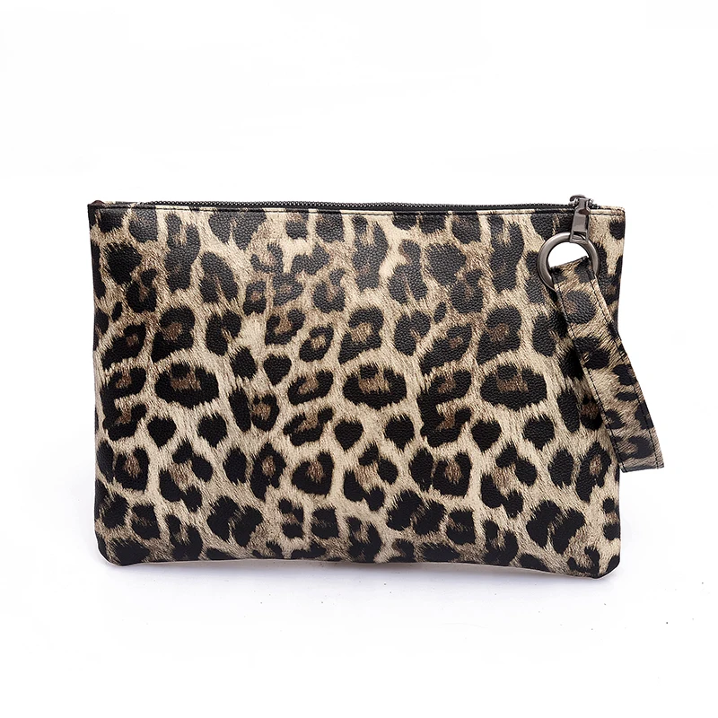 Women Ladie Leopard print Clutch Handbag Party Evening Envelope Clutch ...