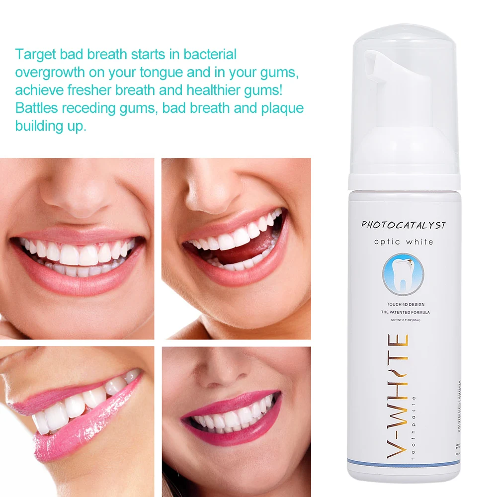 60ml Whitening Foam Toothpaste | asghedom.com