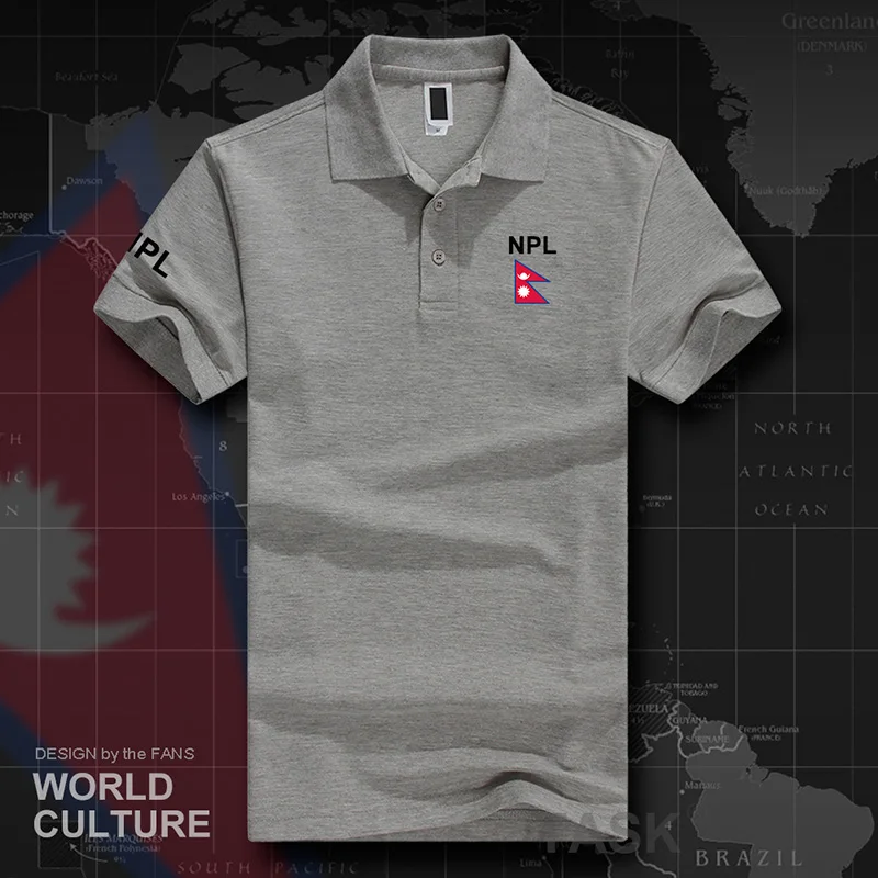 Nepal Npl Polo Shirts Men Short Sleeve White Brands Printed For Country ...