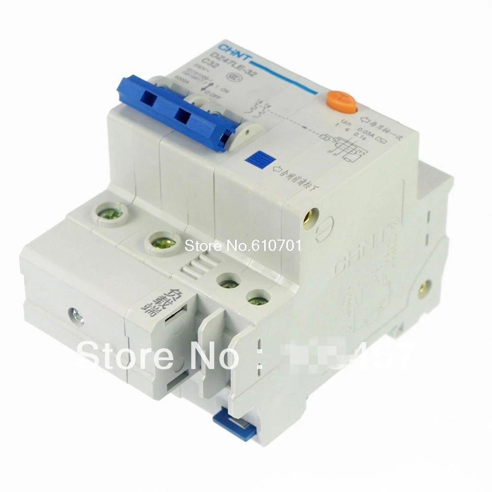 C32 Elcb Earth Leakage Protection Circuit Breaker Dz47le 2p+n Ac230 ...