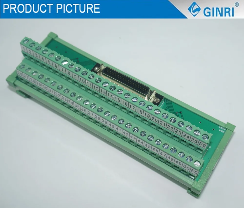 GINRI JR 50TSC 24VDC 50 PIN PLC Interface Module,IDC Connector Teminal ...