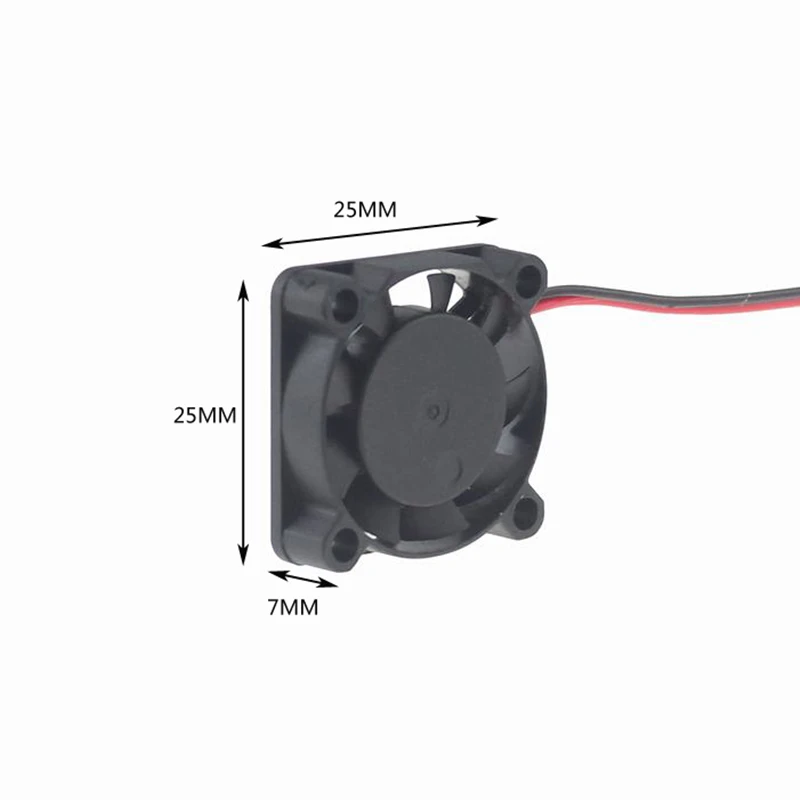 DC 12V 2.5CM 25X25X7mm mini small micro 3D printer model cooling fan ...