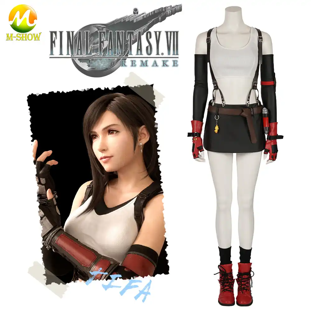 Final Fantasy VII Remake Tifa Lockhart Cosplay Costume Women Halloween ...