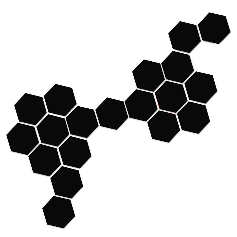 Hexagonal Geometric Pattern Vinyl Stickers DIY Muurstickers Home Decor ...