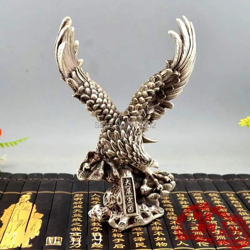 Vintage White Copper Hawk Spread The Wings Statuary Lucky Geomantic ...