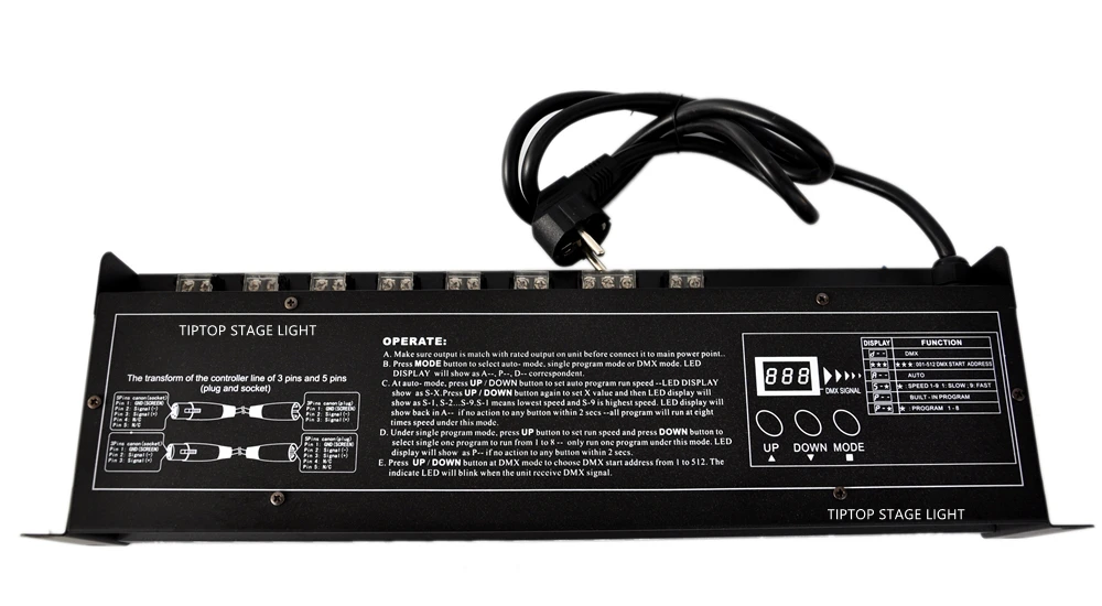 12Channels DMX Power Switch | Tiptoplight