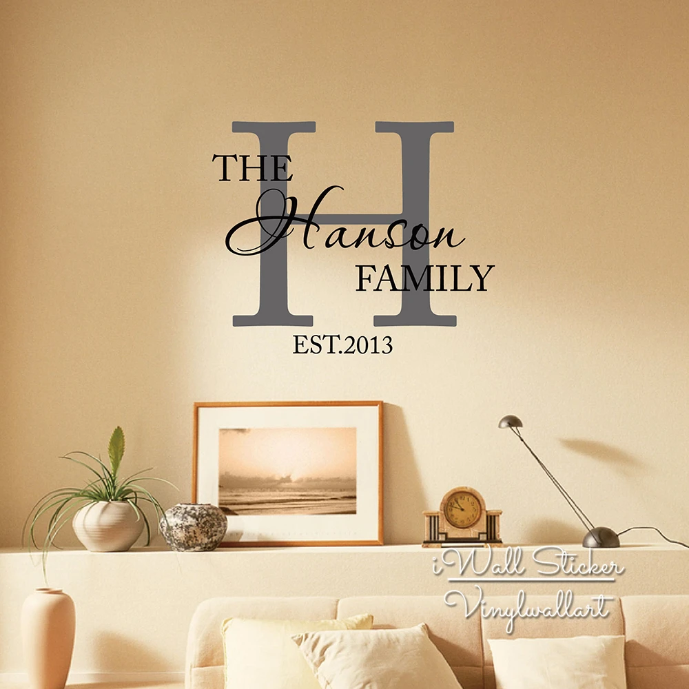 Family Name Wall Sticker Custom Family Name Wall Decal Personalized