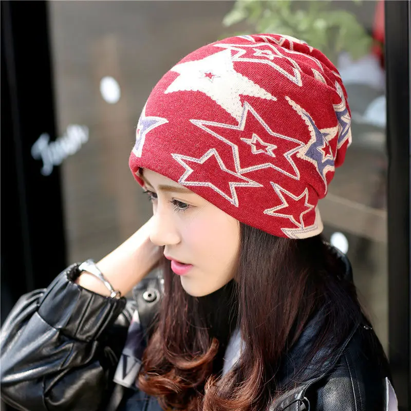 Fashion Calico Hats Winter Hats for Women Beanies Thin/Thick Beanie ...