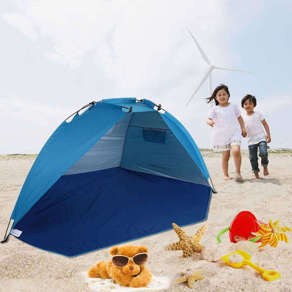 2 Person Outdoor Beach Tent Sunshine Shelter Sunshade Tent Sturdy 170T ...