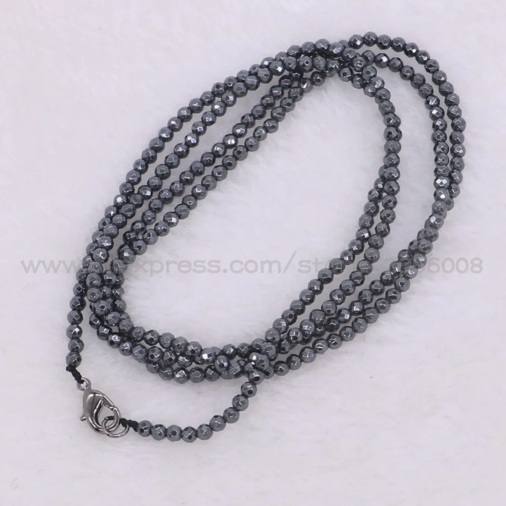 Ожерелье Из Натурального Гематита, цепочка из гематита 2*3 мм/3*4 мм ...