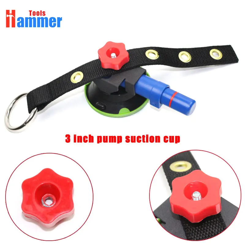 75mm Heavy Duty Hand Pump Suction Cup with strap for paintless dent ...
