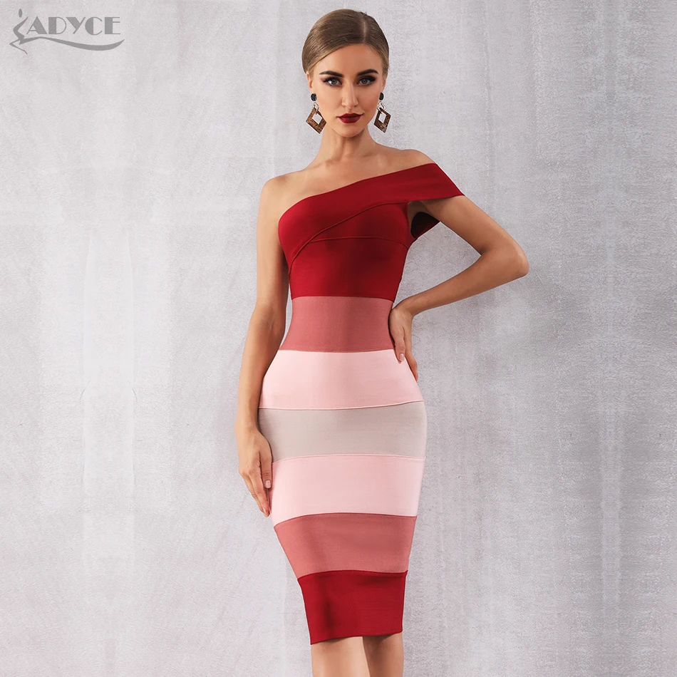Adyce 2019 New Summer Women Bandage Dress Vestidos Sexy One Shoulder
