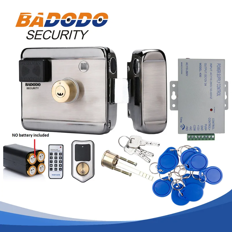 With Optional Adapter Dc12v Electronic Integrated Rfid Reader Rim Lock ...