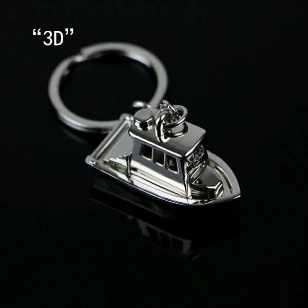 3D yacht keychain key ring boat key chain creative ship keychain high ...