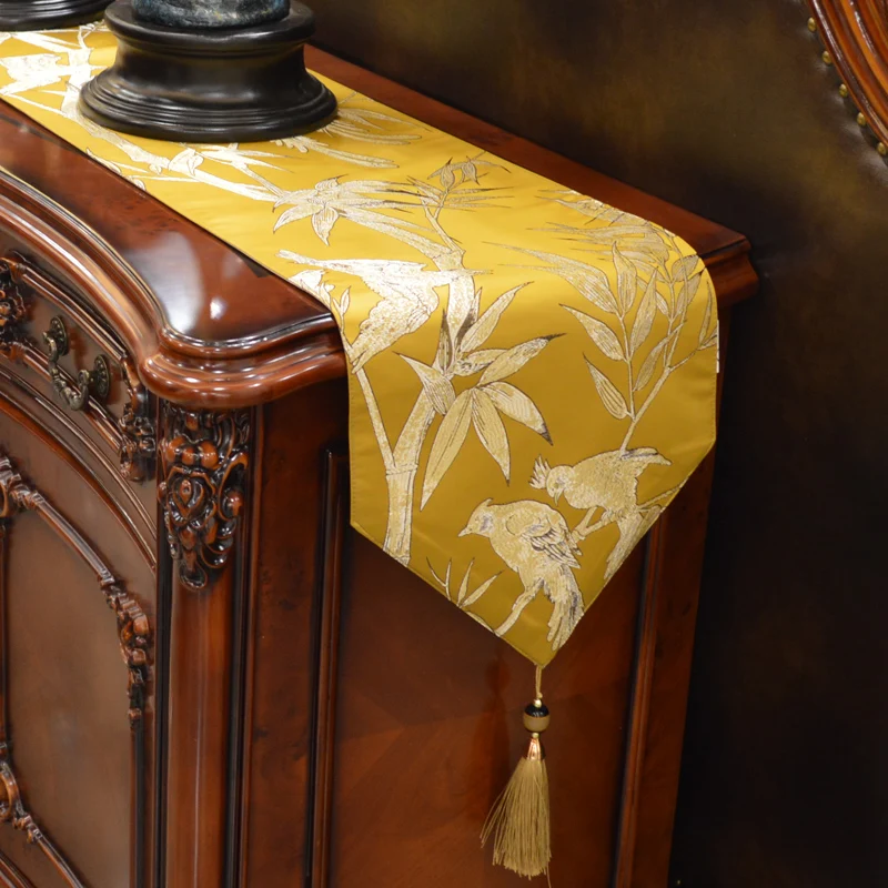 Custom Made Table Runner Cover With Tassel 30 X 160 180 200 220 240cm custom-made-table-runner-cover-with-tassel-30-x-160-180-200-220-240cm