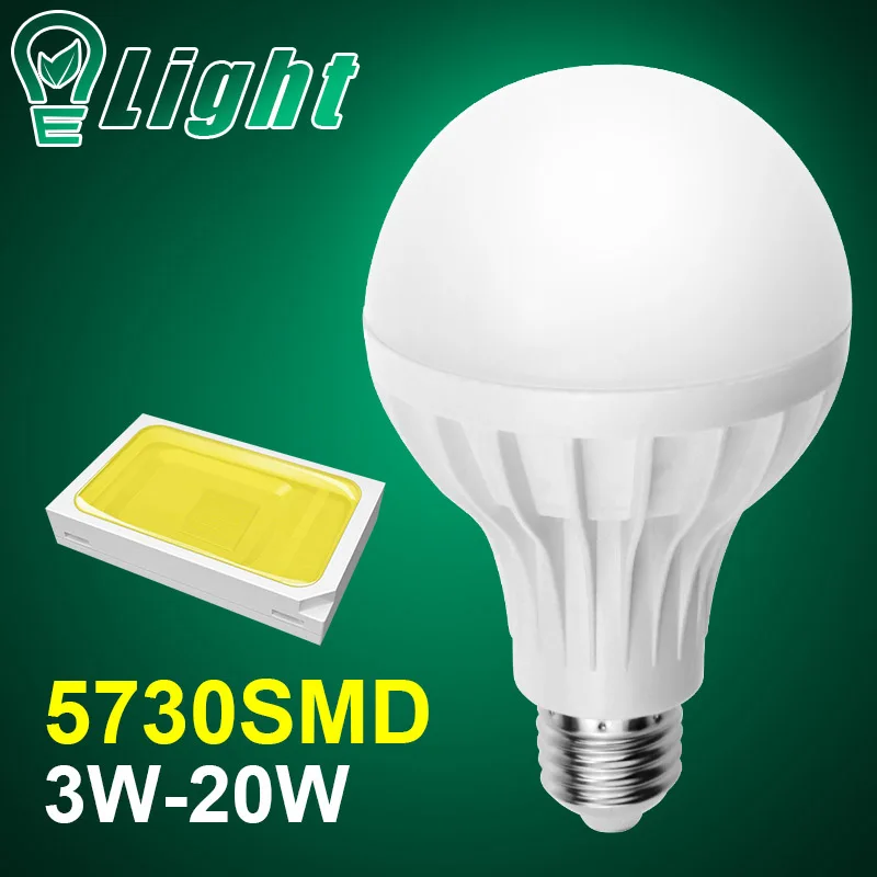 10pcs E14 E27 Led Bulb 5730SMD 3W 5W 7W 9W 12W 15W LED Lamp E27 AC 110V ...