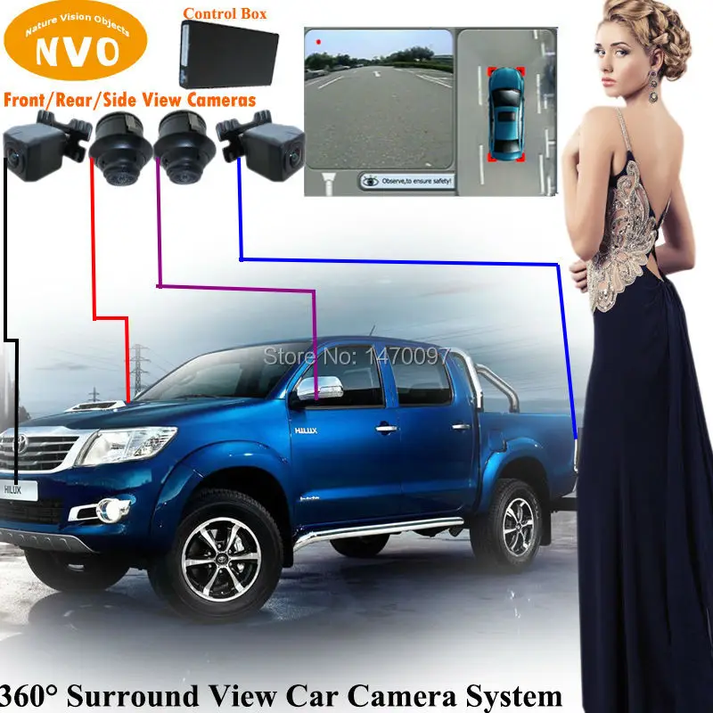 360 Degree Surround View Camera Car Parking Backup Camera Hd Color ...