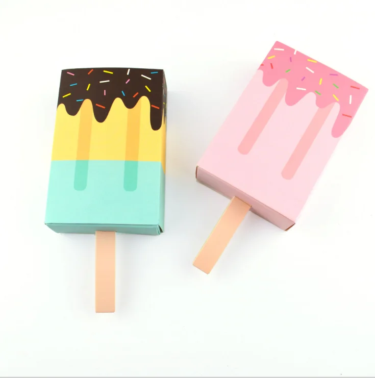 100Pcs Creative Pink Blue Popsicle Ice Sucker Ice Lolly Ice Cream ...