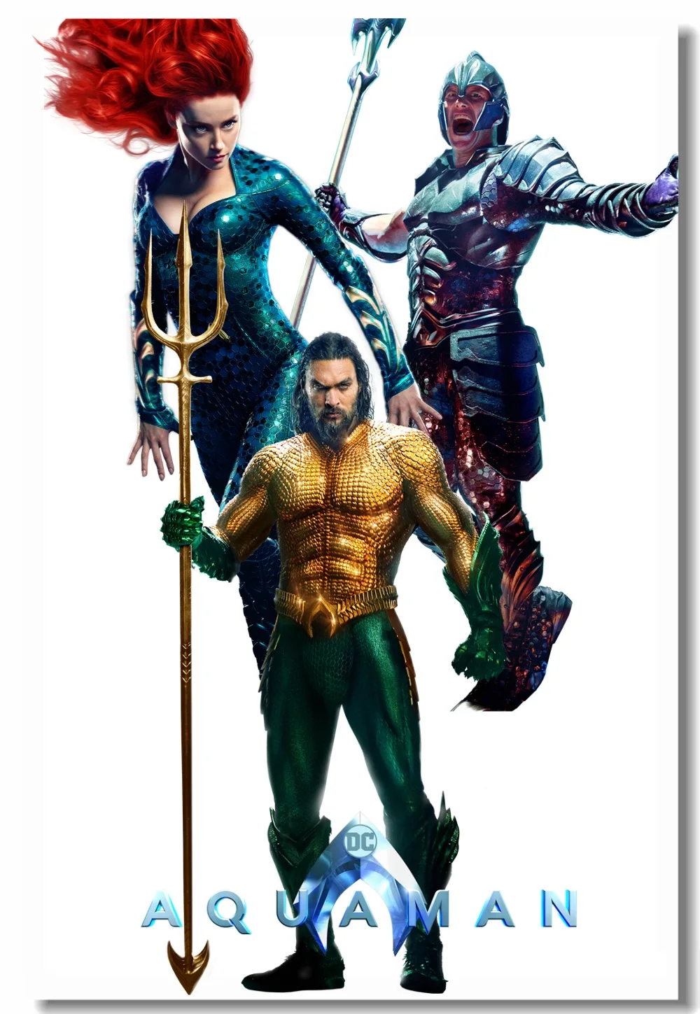 Custom Canvas Wall Decoration Jason Momoa Aquaman Poster Arthur Curry ...