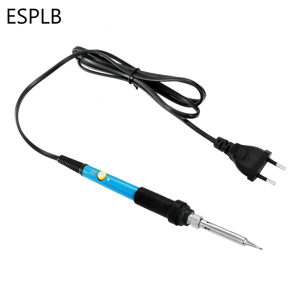 60W Blue/Grey/Orange Soldering Iron Adjustable Tempertature Electric ...