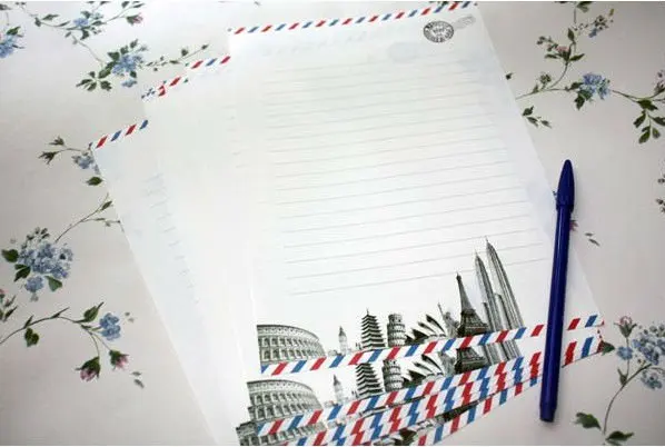 European Romantic Air Mail writing paper stationery/ post paper/ letter ...