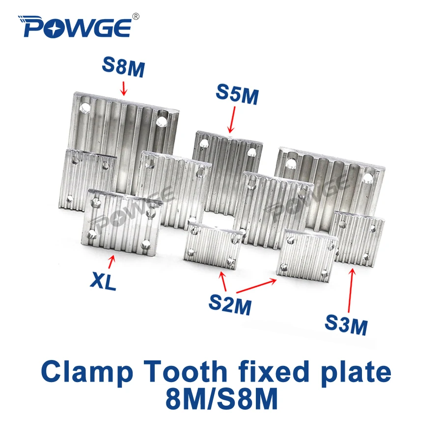 POWGE Aluminum Arc Clamp Tooth plate HTD 8M STD S8M for open ...