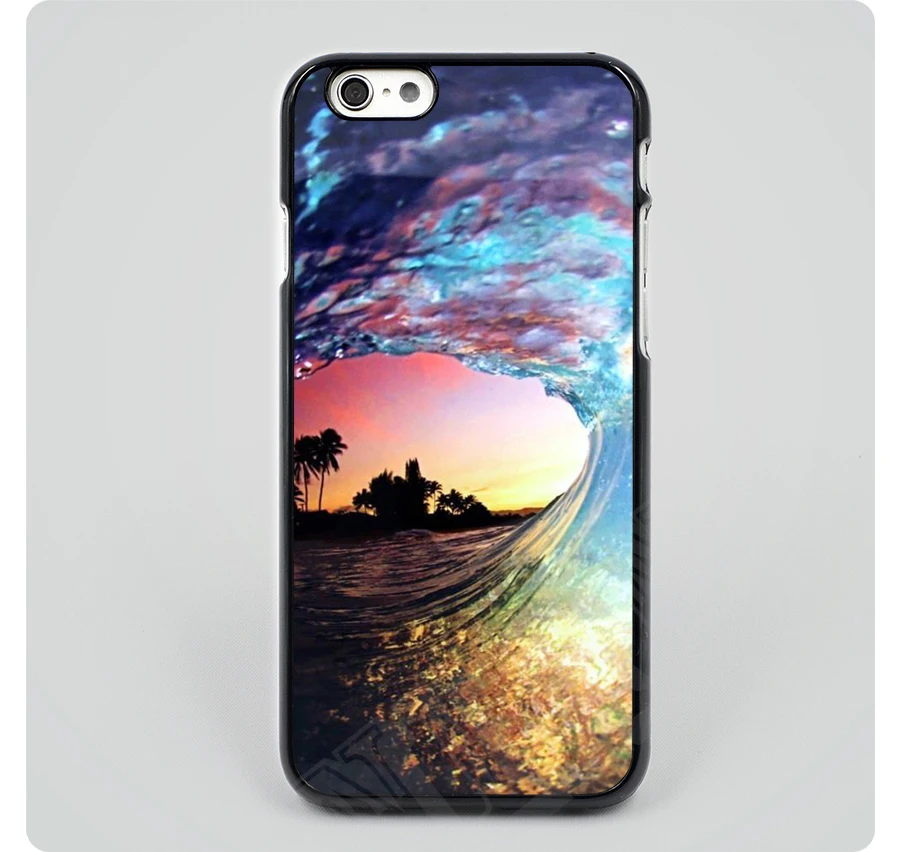 Hawaii wave black hard skin mobile phone cases cover housing ...