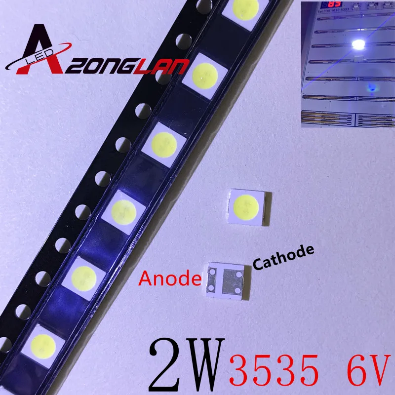 2W-6V-3535-100PCS-TV-Backlight-LED-SMD-Diodes-Cool-White-LCD-TV ...
