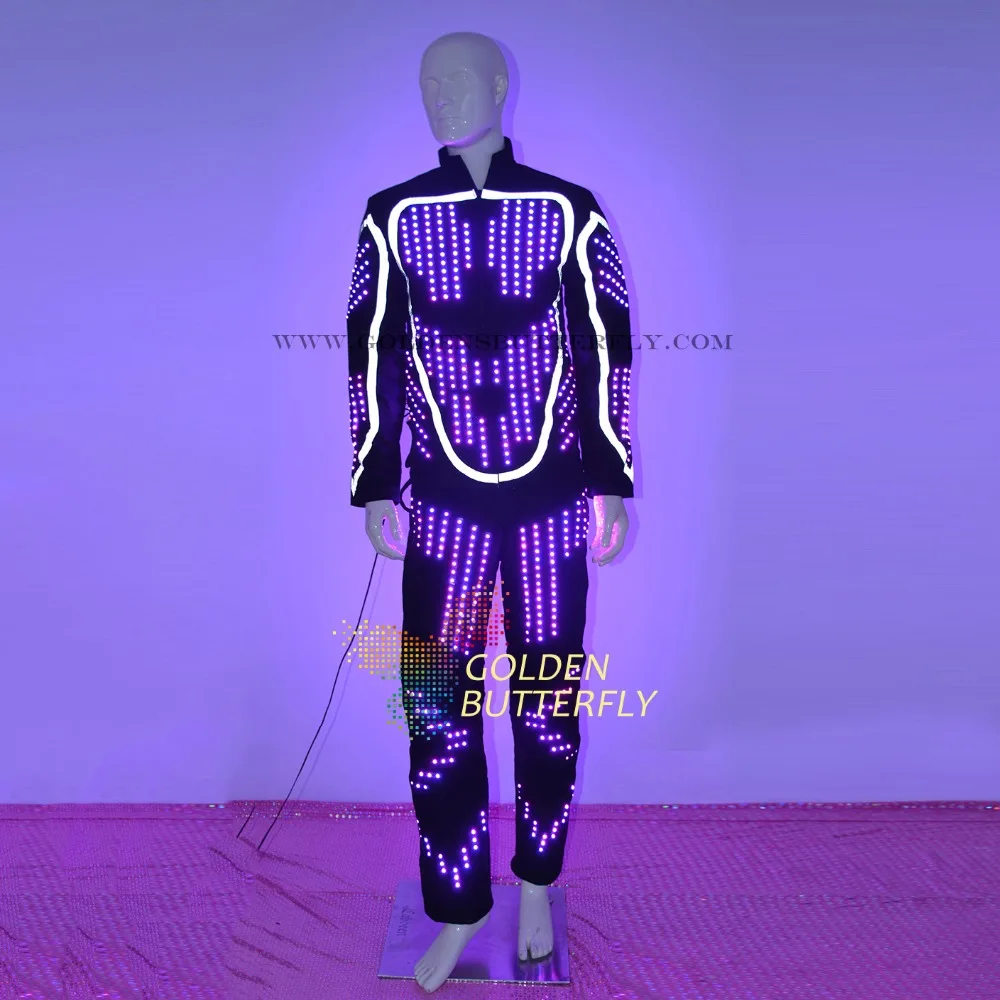 Ropa LED luminosa para hombre, trajes LED brillantes para espectáculo ...