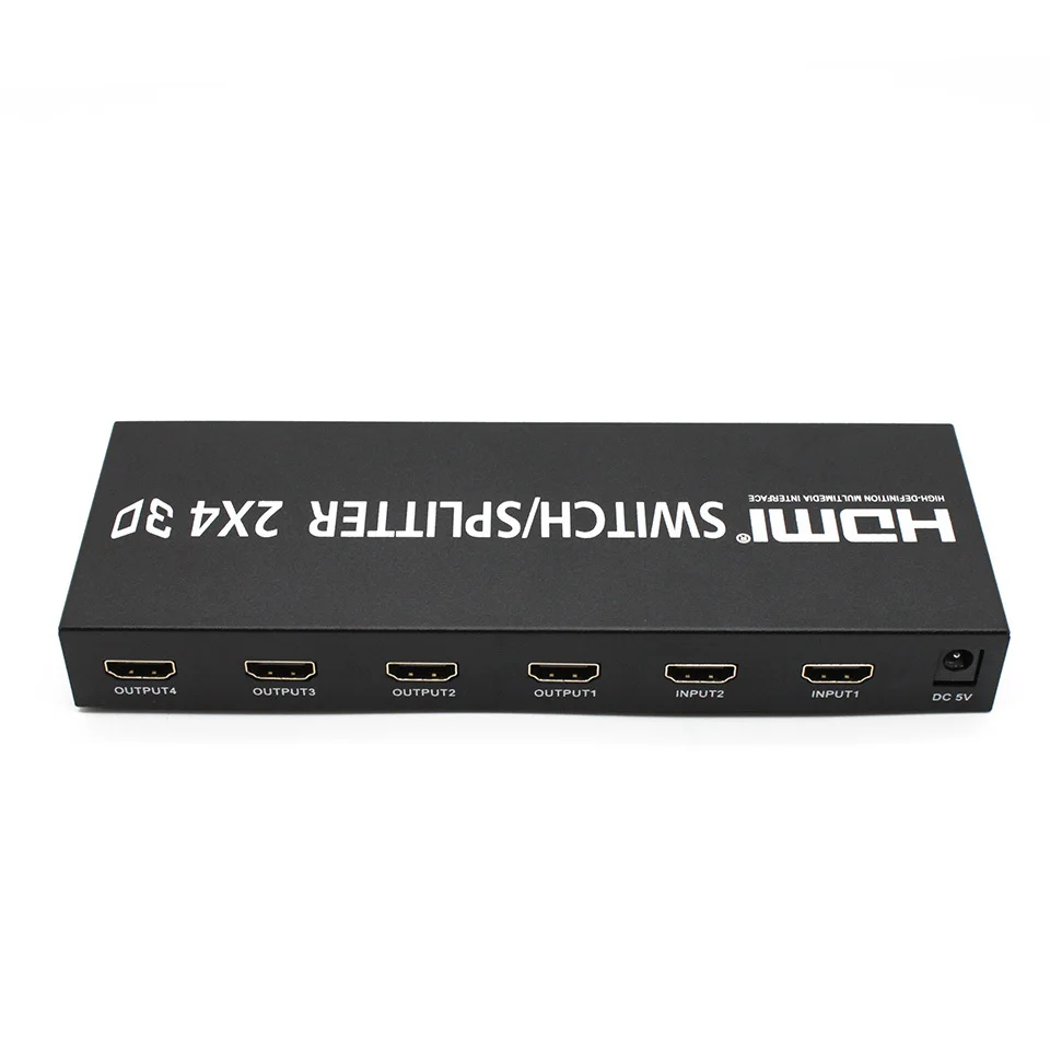 New 2x4 Matrix HDMI Splitter Switch 2 in 4 out Video HDMI Converter ...