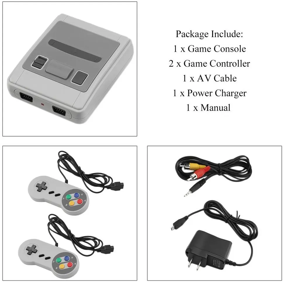 Mini HDMI Family TV 8 Bit SNES Video Game Console Retro Classic HDMI HD ...