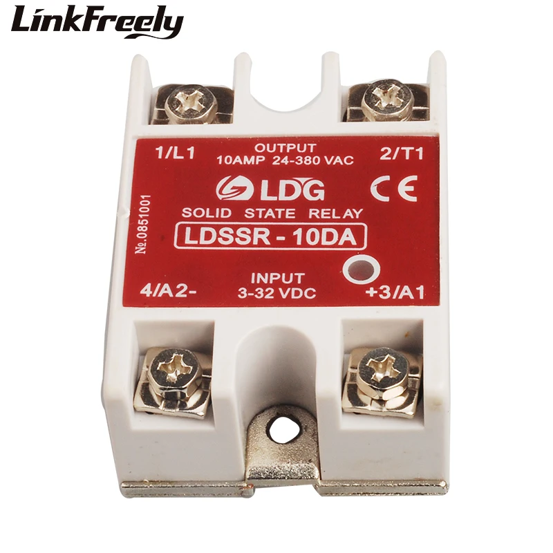 SSR-10DA 10A Solid State Relay 24V -280VAC Output Input 3V 3.3V 5V 12V ...