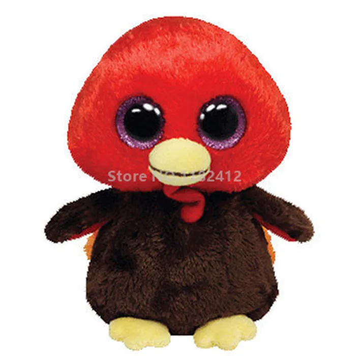 Ty Beanie Boos Gobbles the Turkey Plush Animal 6'' 15cm Cute Stuffed ...