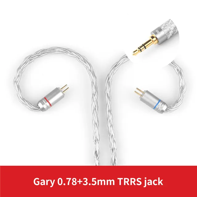 TRN T2 16 Core Silver Plated HIFI Upgrade Cable Gray\Black\Brown MMCX/2Pin Connector For TRN V80 ...