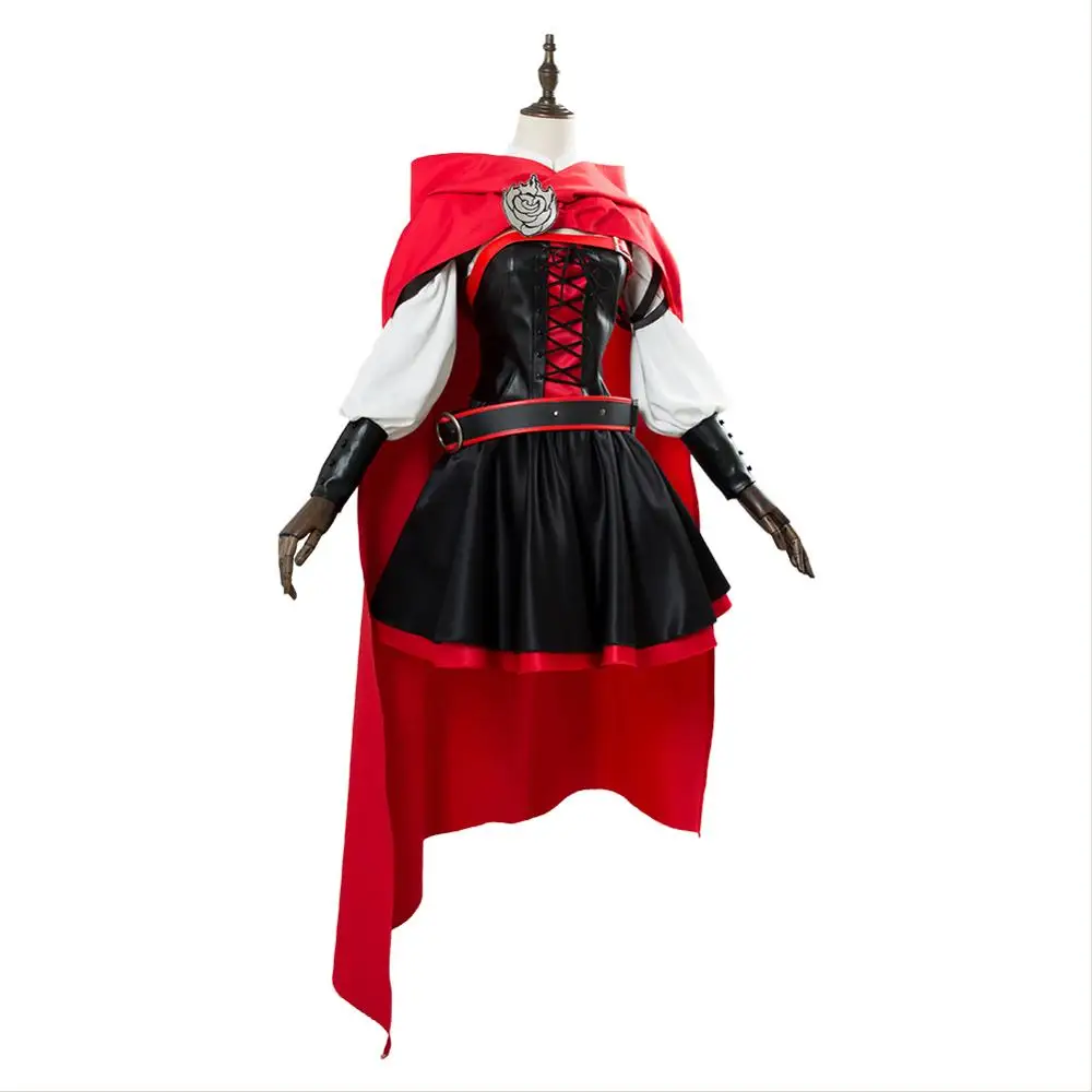 Ruby Rose RWBY Cosplay Costume RWBY Ruby Rose Dress Red Cloak Battle ...