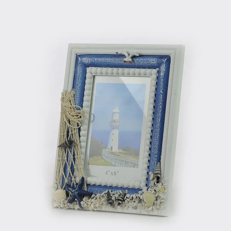 Mediterranean Style Wood Picture Photo Frame Ocean Theme Gift 4x6 ...