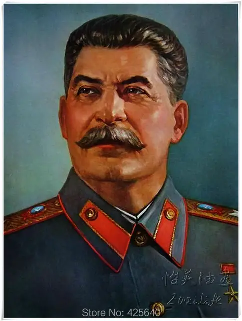 Joseph Stalin Portrait Oil Painting Home Decoration Oil painting Wall ...