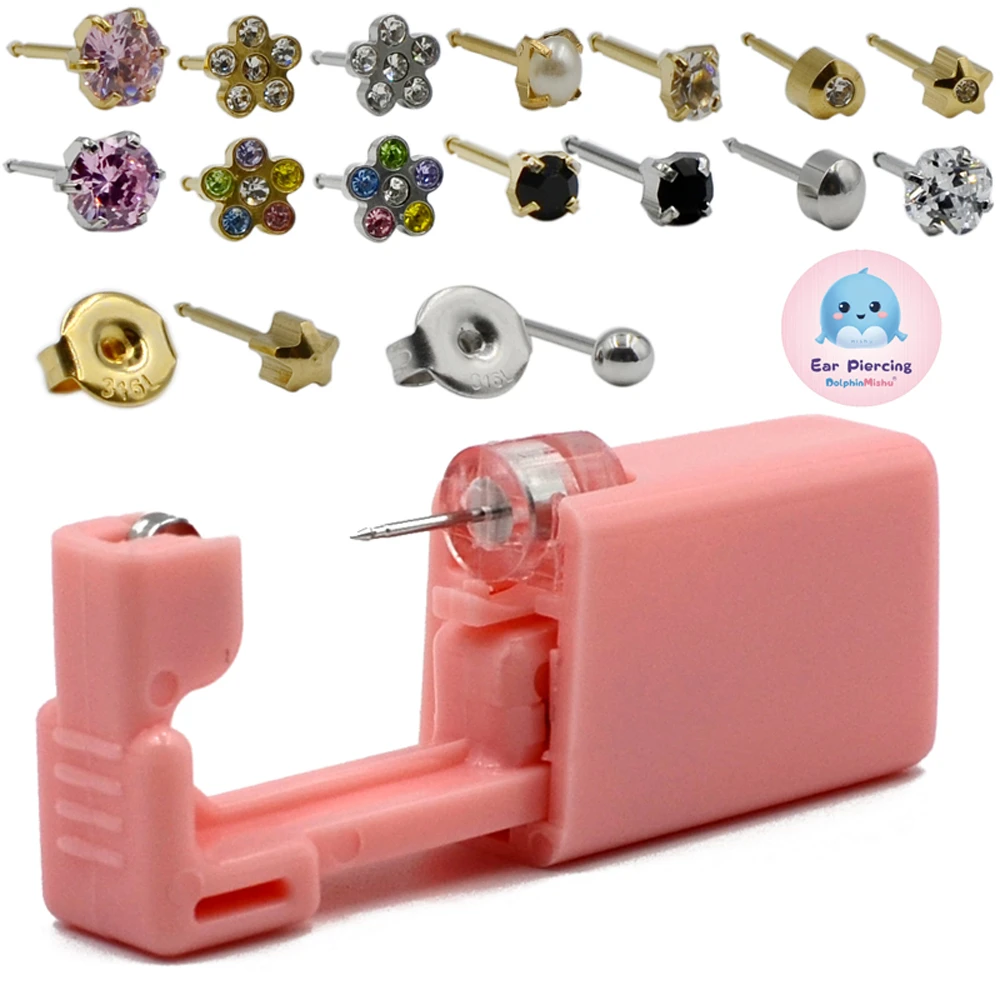 High Quality Disposable Safe No Pain Sterile Ear Stud Earring Stude ...