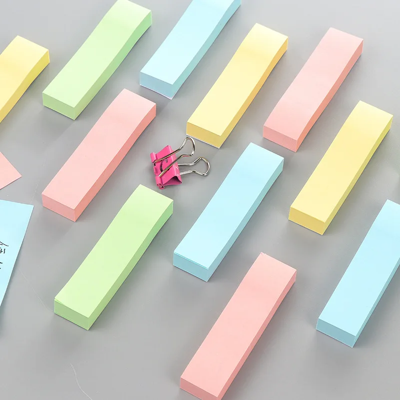 4 PCS DIY Candy Colors Creative Long Shape Sticky Notes Memo Pad Paper Sticker Post It Gift 4-pcs-diy-candy-colors-creative-long-shape-sticky-notes-memo-pad-paper-sticker-post-it-gift
