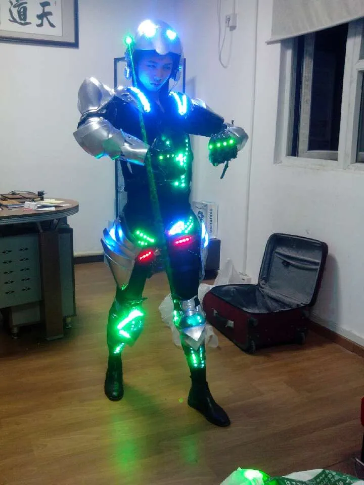 led robot costume LED Robot suits Luminous armour Stage Dance Wear ...