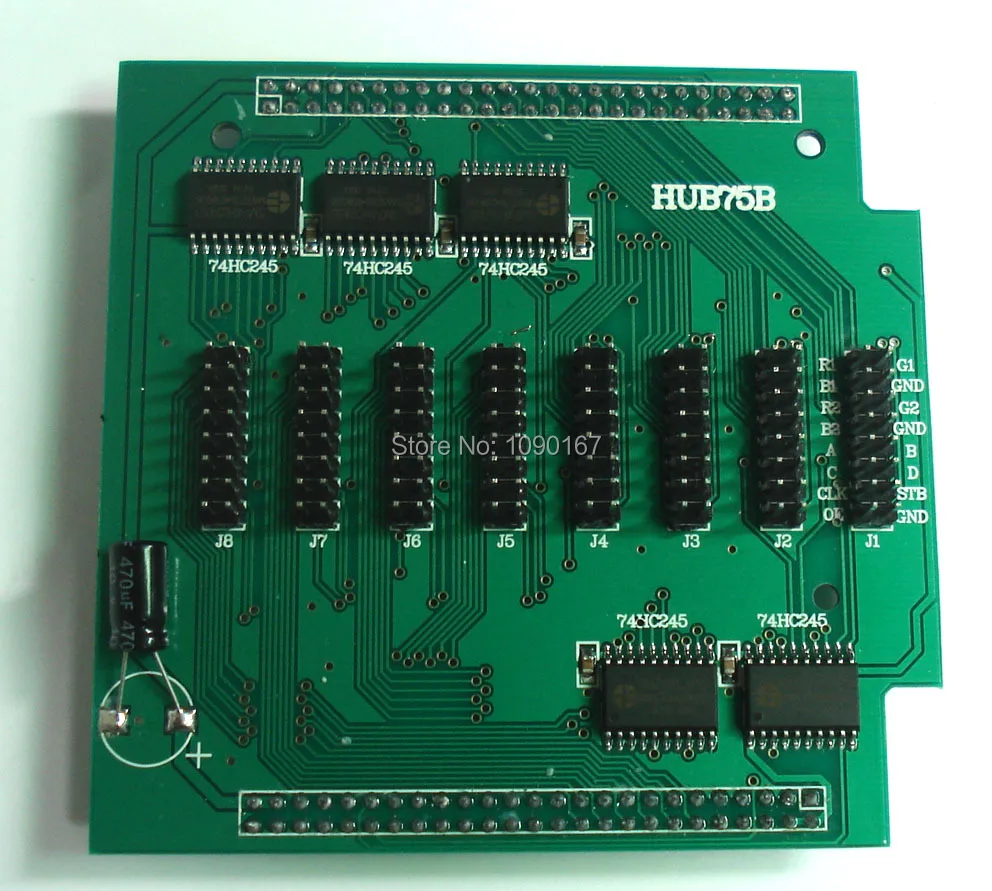 Hub75 Adapter tấm với Đầy Đủ màu sắc thẻ điều khiển hiển thị HUB75 ...