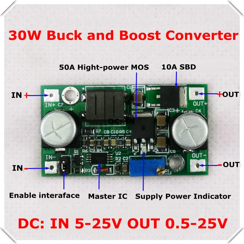 Dc-dc Adjustable Step-up And Step-down Power Supply Module Boost And Buck Voltage Converter ...