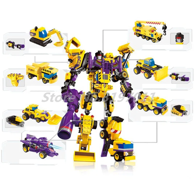 Robot 7in1 Building Blocks Creator God of War Fight Enlighten 1401 ...