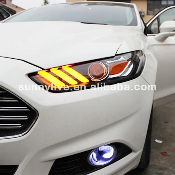 Para ford fusion titanium para mondeo led farol com bi xenon projetor ...