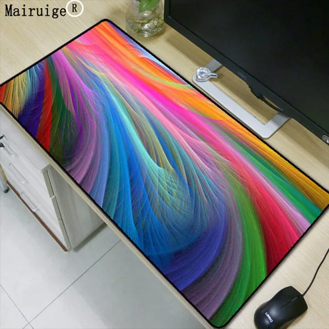 Mairuige Wallpaper Colorful Extra Large Mouse Pad Mousepad Anti slip ...
