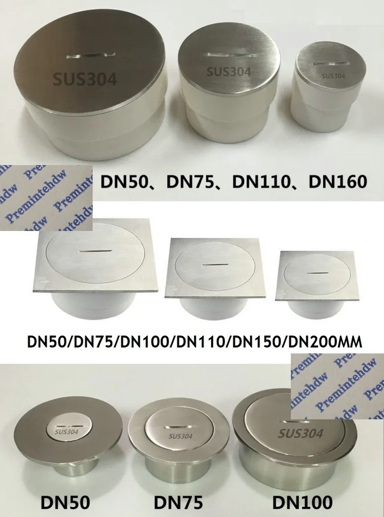 PVC DWV Spigot Clear Out Fitting Cleanout Adapter with 304 Stainless ...