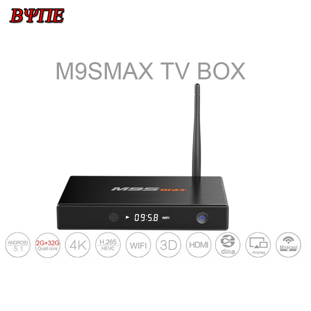 Original M9S MAX Android TV Box Quad core 2G + 32G 5 Core GPU KODI 16.0 ...