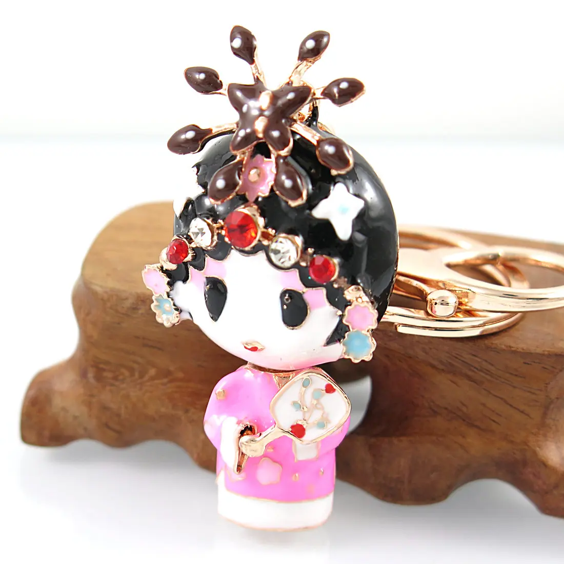 New Chinese Style Classic Key Chain Crystal For Peking Opera Keychain ...