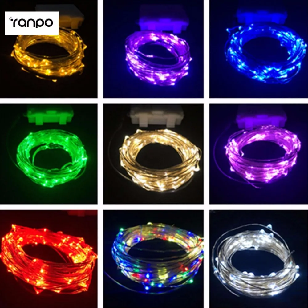 10M 100leds LED Silver Color Copper Wire Fairy String Lights lamp for ...