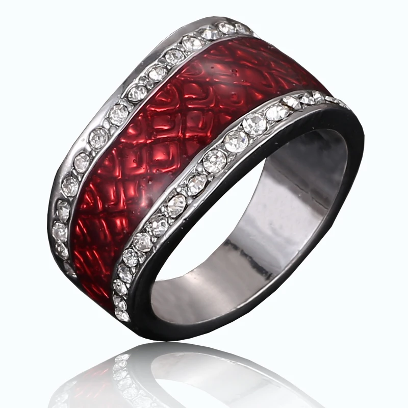 2016 New Design Engagement Rings Platinum Plated Genuine Austrian ...